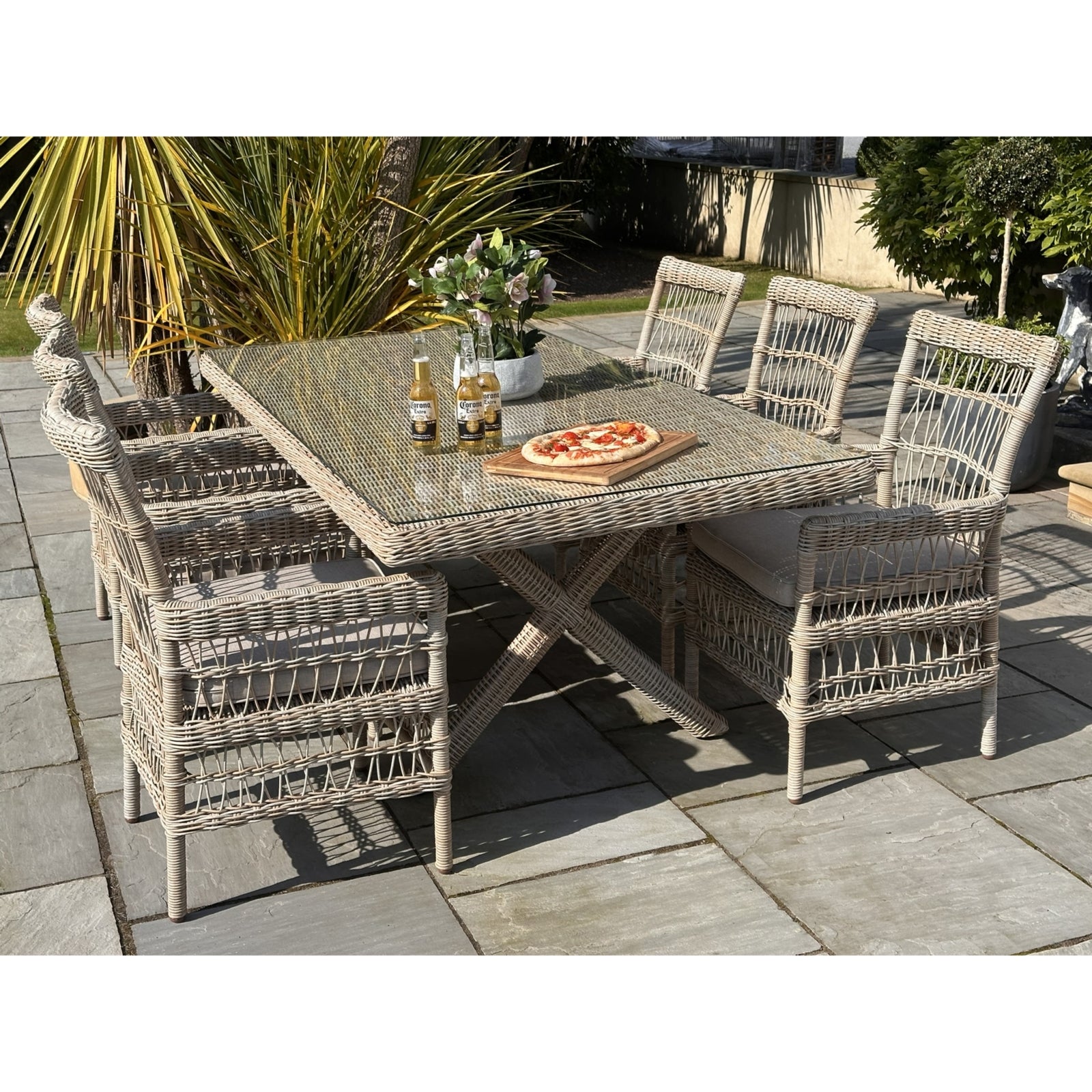 Provence Collection Outdoor 6 Seater Dining Set – Eden Grove Outdoor Living